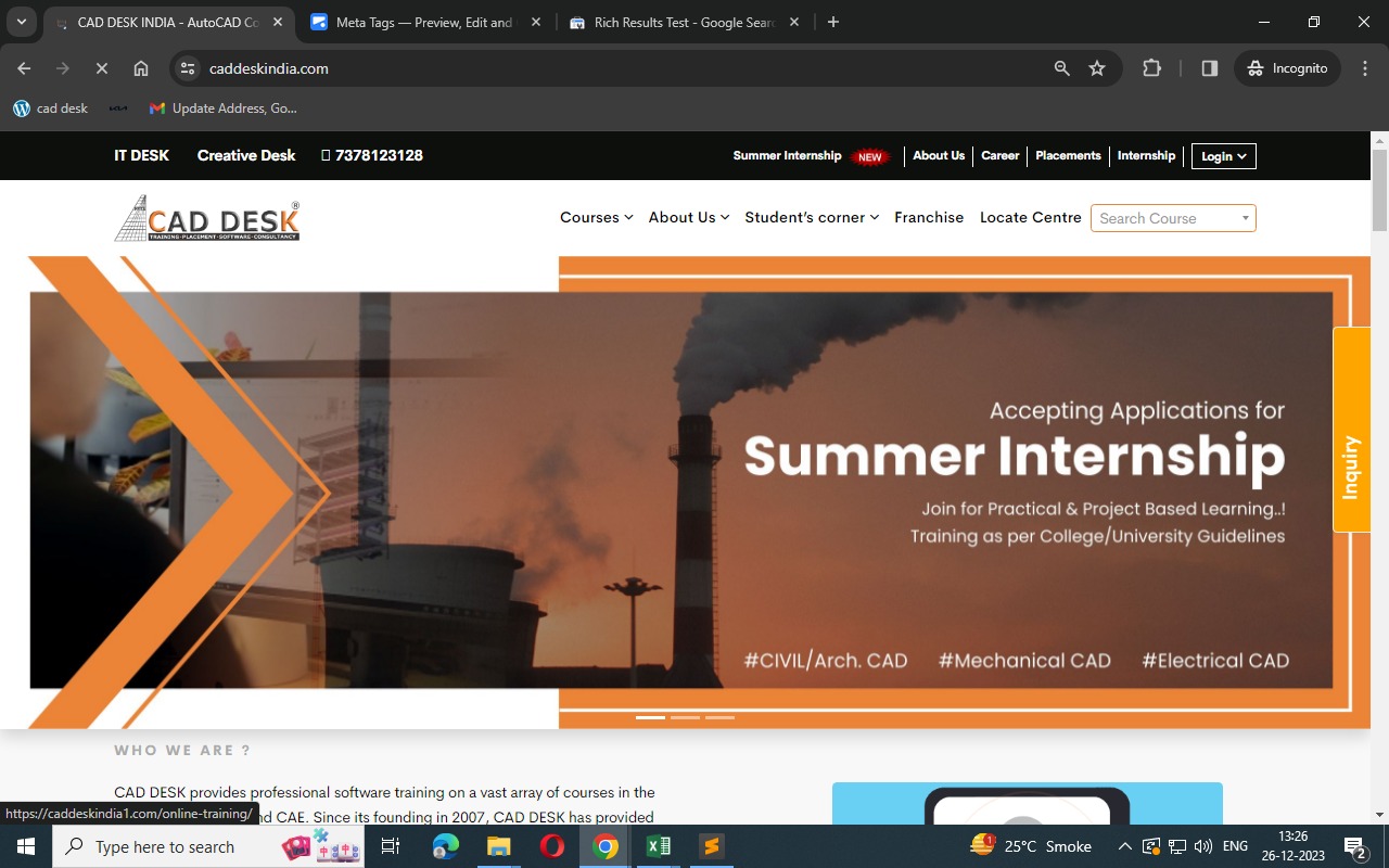 CAD DESK INDIA - AutoCAD Course Training Classes in Jaipur